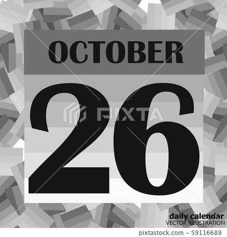 October 26, calendar day. Vector illustration. - Stock Illustration ...