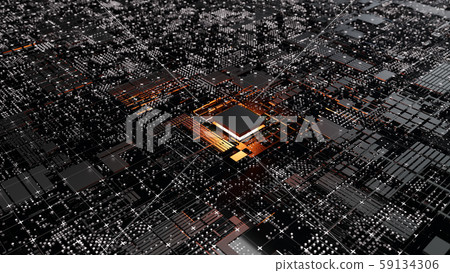 Abstract Central Computer Processors Concept.... - Stock Illustration ...