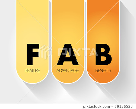 FAB - Feature Advantage Benefits acronym - Stock Illustration [59136523 ...