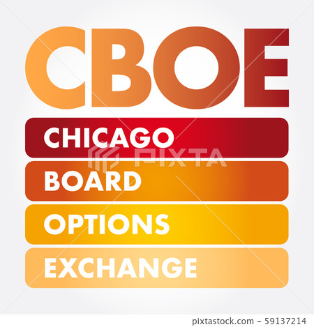 CBOE - Chicago Board Options Exchange acronym - Stock Illustration ...