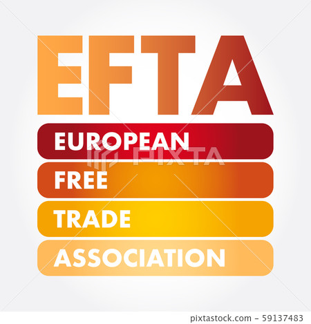 EFTA - European Free Trade Association acronym - Stock Illustration ...