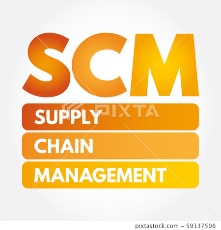 SCM - Supply Chain Management acronym - Stock Illustration [59137508 ...