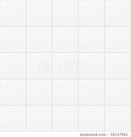 White tile seamless pattern illustration - Stock Illustration [59137981 ...