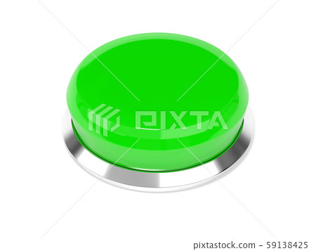 Green push button. 3d rendering illustration... - Stock Illustration ...