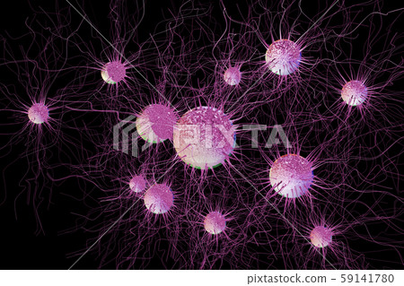 Illustration of virus (computer graphic) - Stock Illustration [59141780 ...