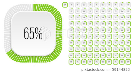 Set of rectangle percentage diagrams from 0 to 100 - Stock Illustration ...
