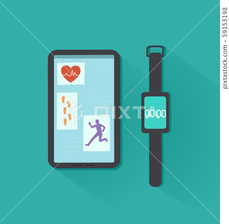 Fitness Tracker Illustration - Stock Illustration [59153198] - PIXTA