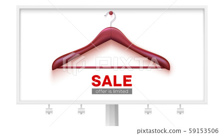 Clearance sale, offer is limited. Empty wooden - Stock Illustration ...