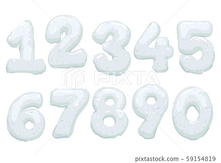 Snow Form Numbers Illustration - Stock Illustration [59154819] - PIXTA