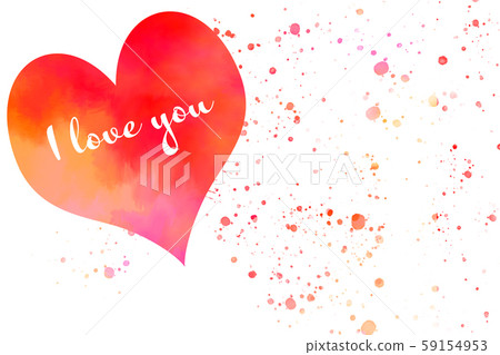 I Love You Heart Shape Illustration - Stock Illustration [59154953] - PIXTA