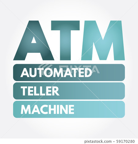 ATM - Automated Teller Machine acronym - Stock Illustration [59170280 ...