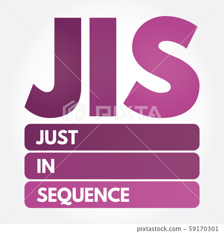 JIS - Just In Sequence acronym - Stock Illustration [59170301] - PIXTA