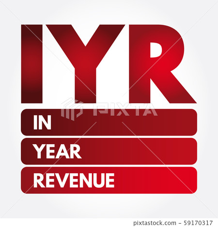 IYR - In Year Revenue acronym - Stock Illustration [59170317] - PIXTA