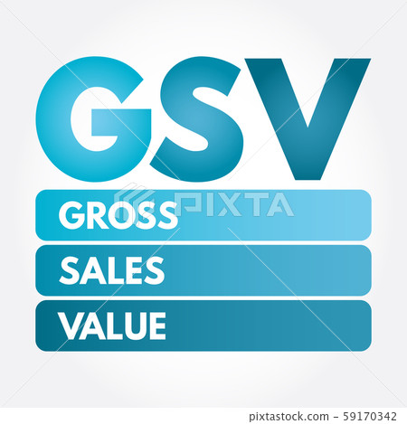 GSV - Gross Sales Value acronym - Stock Illustration [59170342] - PIXTA