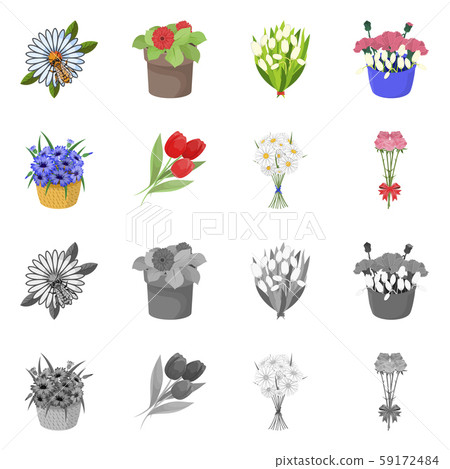 Isolated object of spring and wreath icon.... - Stock Illustration ...