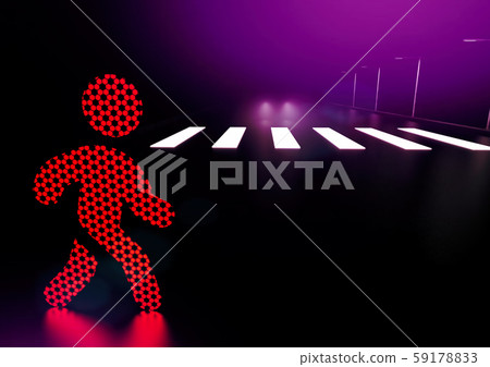 Traffic light man icon crosses the road in the - Stock Illustration ...