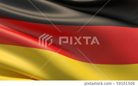 High resolution close-up flag of Germany. 3D... - Stock Illustration ...