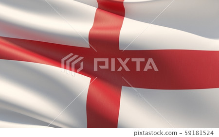 High resolution close-up flag of England. 3D... - Stock Illustration ...