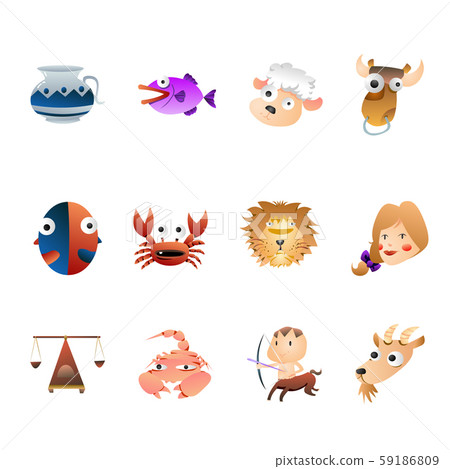Gradient Comic Characters - Stock Illustration [59186809] - PIXTA