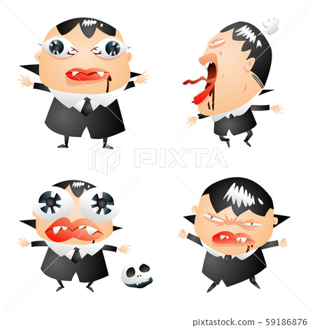 Gradient Comic Characters - Stock Illustration [59186876] - PIXTA