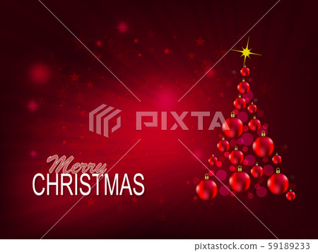 Red design with abstract christmas tree with... - Stock Illustration ...