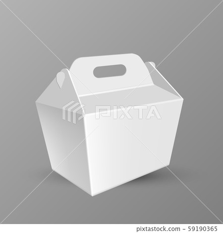 Handled Food Box For Transportation Dinner Vector - Stock Illustration ...