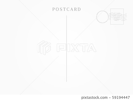 Blank postcard backside. Template of an empty - Stock Illustration ...