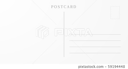 Blank postcard backside. Template of an empty - Stock Illustration ...