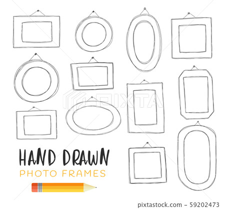 Hand-drawn illustrations of frames. - Stock Illustration [59202473] - PIXTA