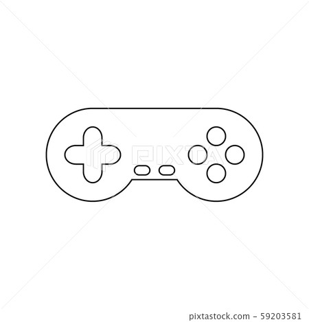 Game console icon on white. - Stock Illustration [59203581] - PIXTA