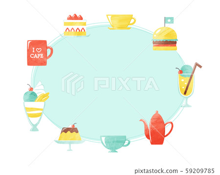 Cafe frame - Stock Illustration [59209785] - PIXTA