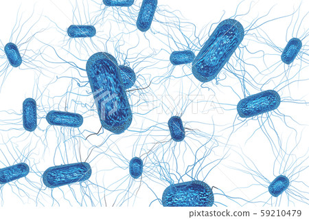 Illustration of E. coli (computer graphic:... - Stock Illustration ...