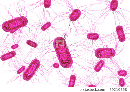 Illustration of E. coli (computer graphic:... - Stock Illustration ...