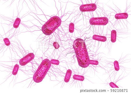 Illustration of E. coli (computer graphic:... - Stock Illustration ...