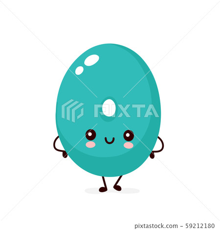 Cute smiling happy number 0. Vector - Stock Illustration [59212180] - PIXTA