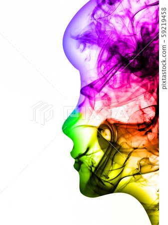 Profile of an abstract woman - Stock Illustration [59219458] - PIXTA