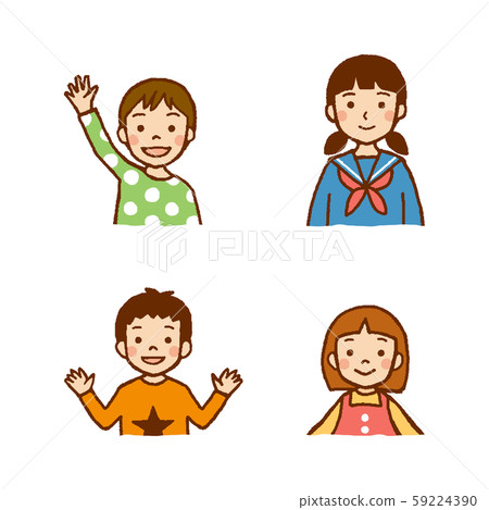 Children upper body - Stock Illustration [59224390] - PIXTA