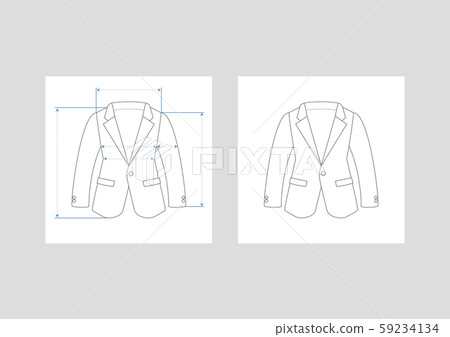 Jacket line drawing - Stock Illustration [59234134] - PIXTA