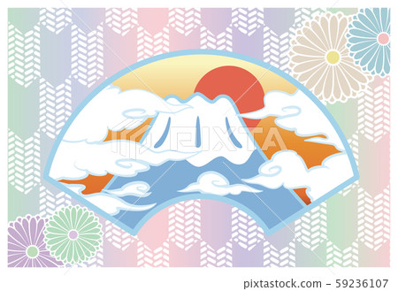 Mount Fuji Japanese Pattern Asahi Background... - Stock Illustration ...
