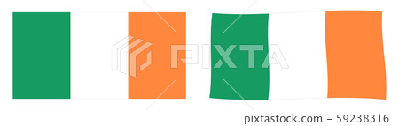 Republic of Ireland (ROI) flag. Simple and - Stock Illustration ...