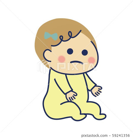 Baby expressionless 1 right - Stock Illustration [59241356] - PIXTA