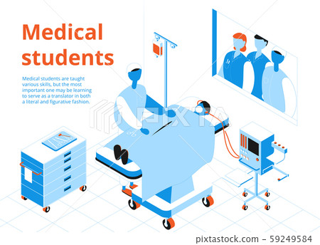 Medical Students Isometric Illustration - Stock Illustration [59249584 ...