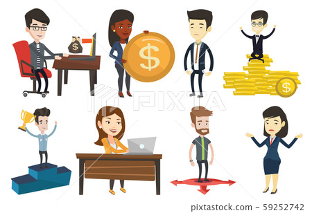 Vector set of business characters. - Stock Illustration [59252742] - PIXTA