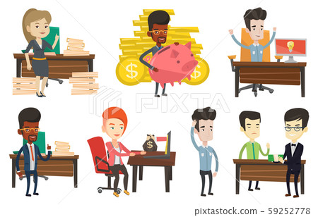 Vector set of business characters. - Stock Illustration [59252778] - PIXTA