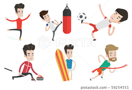 Vector set of sport characters. - Stock Illustration [59254551] - PIXTA
