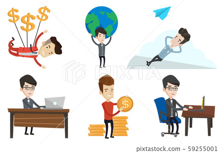 Vector set of business characters. - Stock Illustration [59255001] - PIXTA
