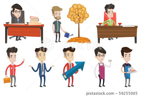 Vector set of business characters. - Stock Illustration [59255005] - PIXTA