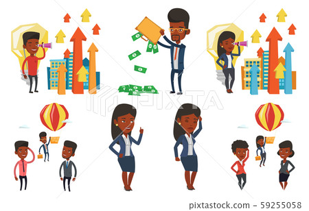Vector set of business characters. - Stock Illustration [59255058] - PIXTA