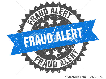 fraud alert grunge stamp with blue band. fraud - Stock Illustration ...