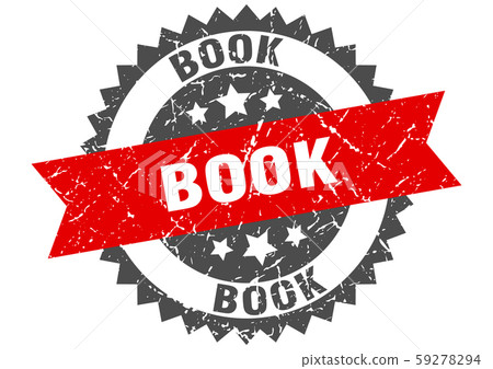 book grunge stamp with red band. book - Stock Illustration [59278294 ...